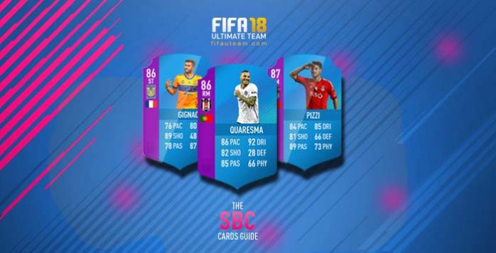 FIFA 18 Squad Building Challenges Cards Guide
